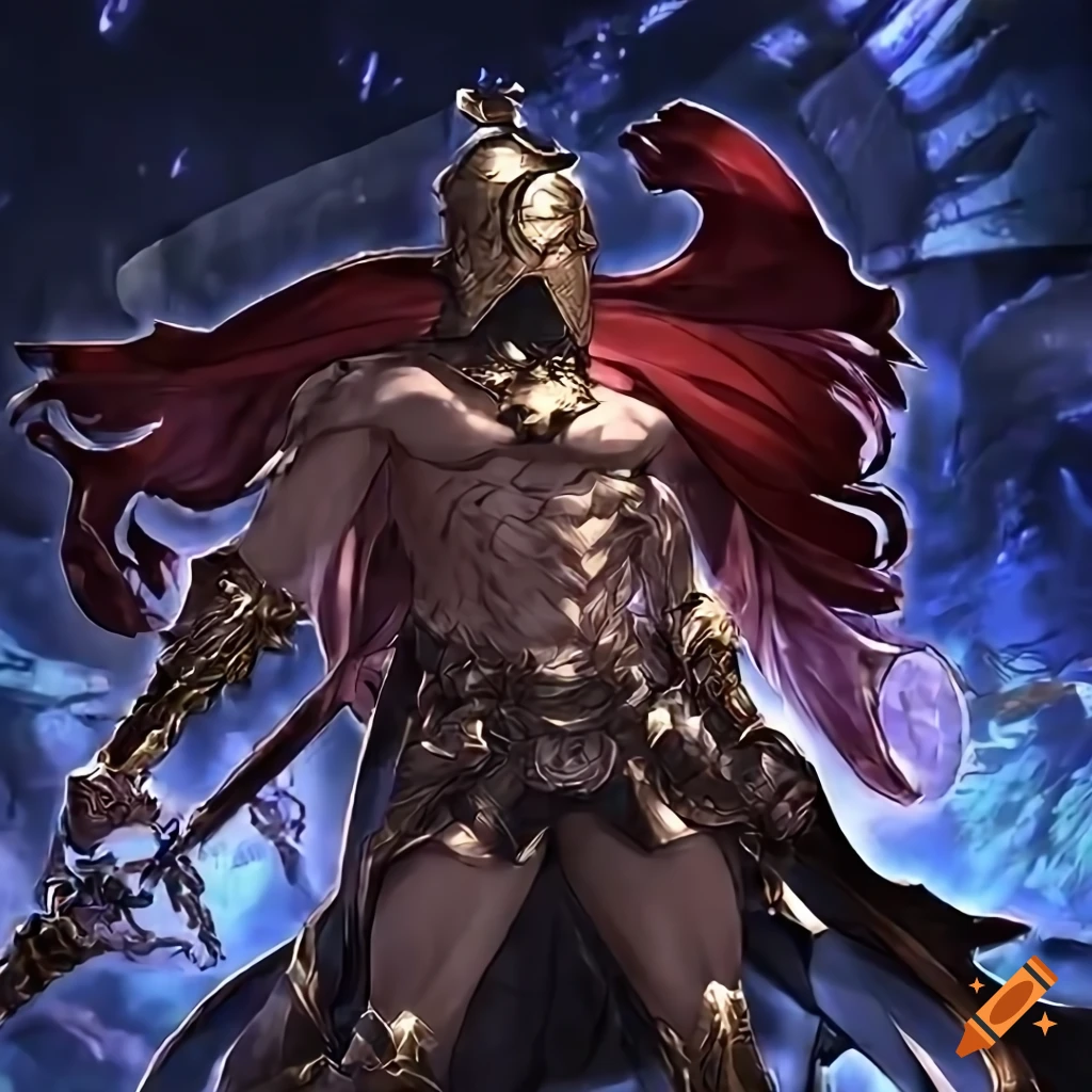 Granblue fantasy king leonidas character on Craiyon