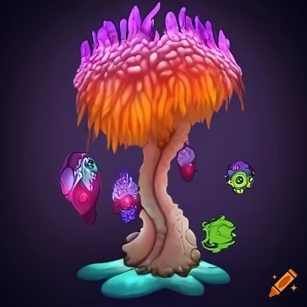 Poisonous flower from a volcano in artstyle of My Singing Monsters on ...