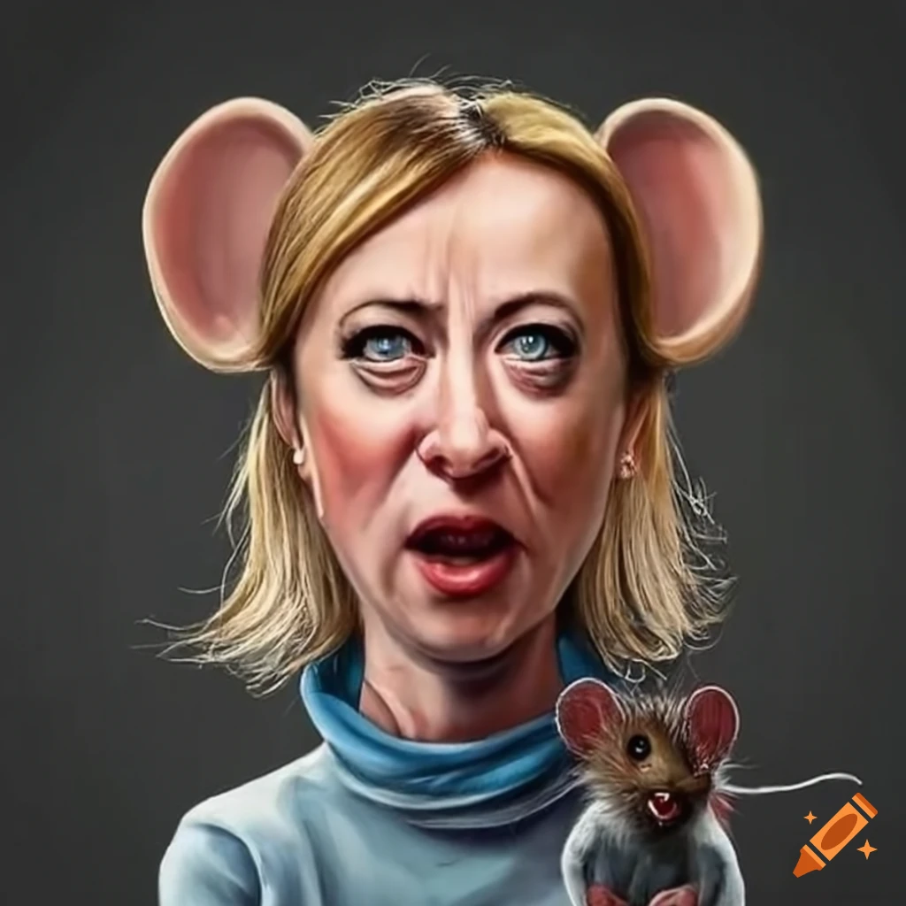 Profile portrait of italian prime minister giorgia meloni with a solemn ...