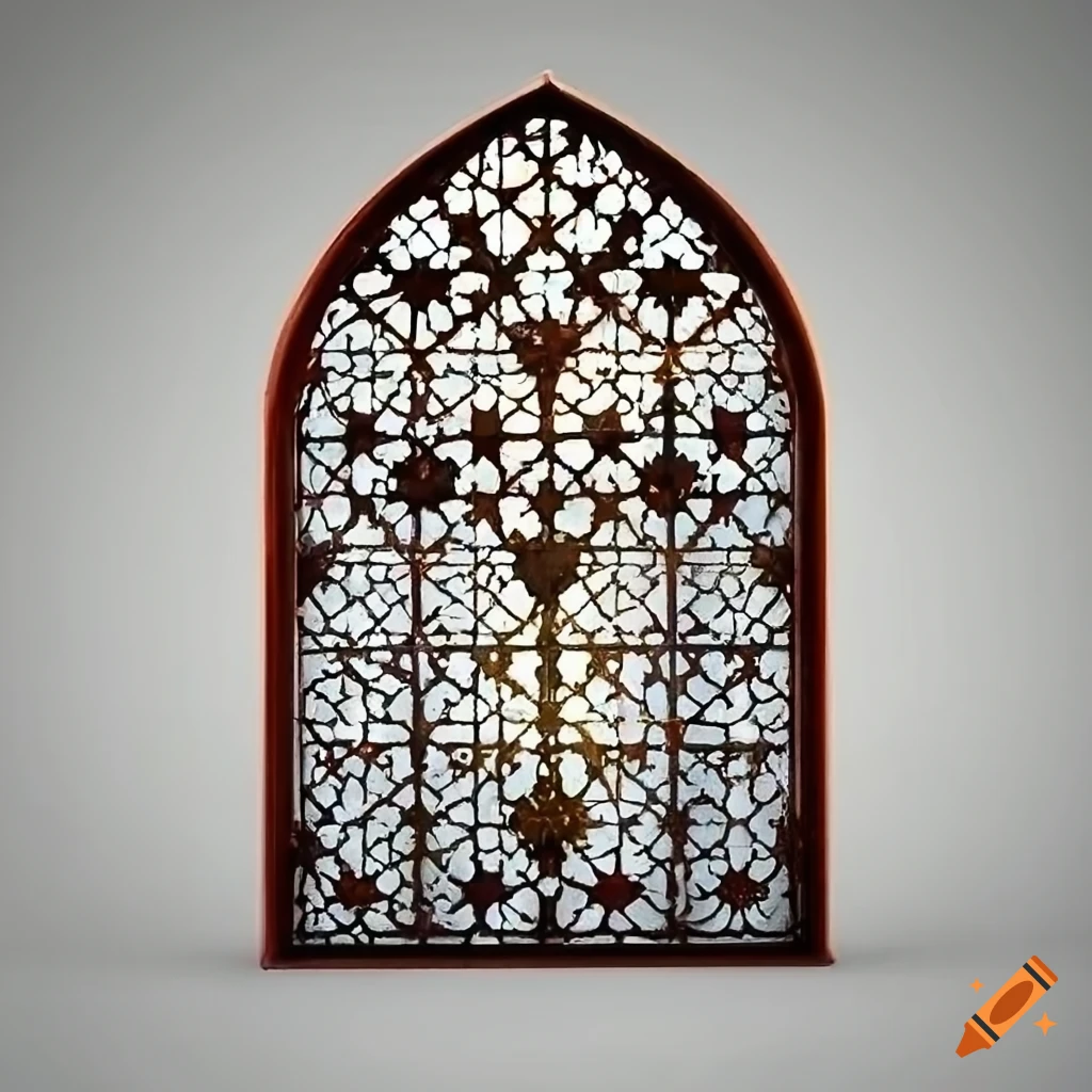 Islamic art inspired gothic window design on Craiyon