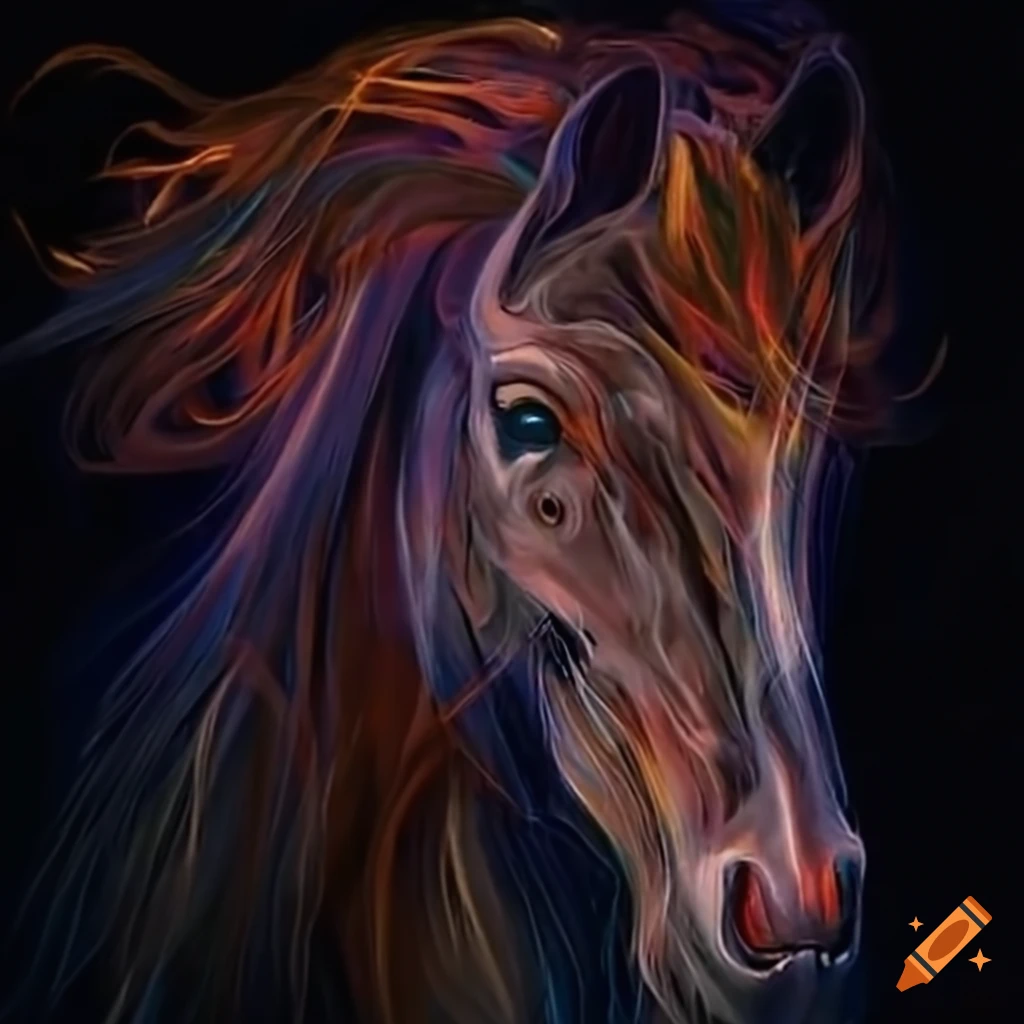 Close-up of a horse on Craiyon