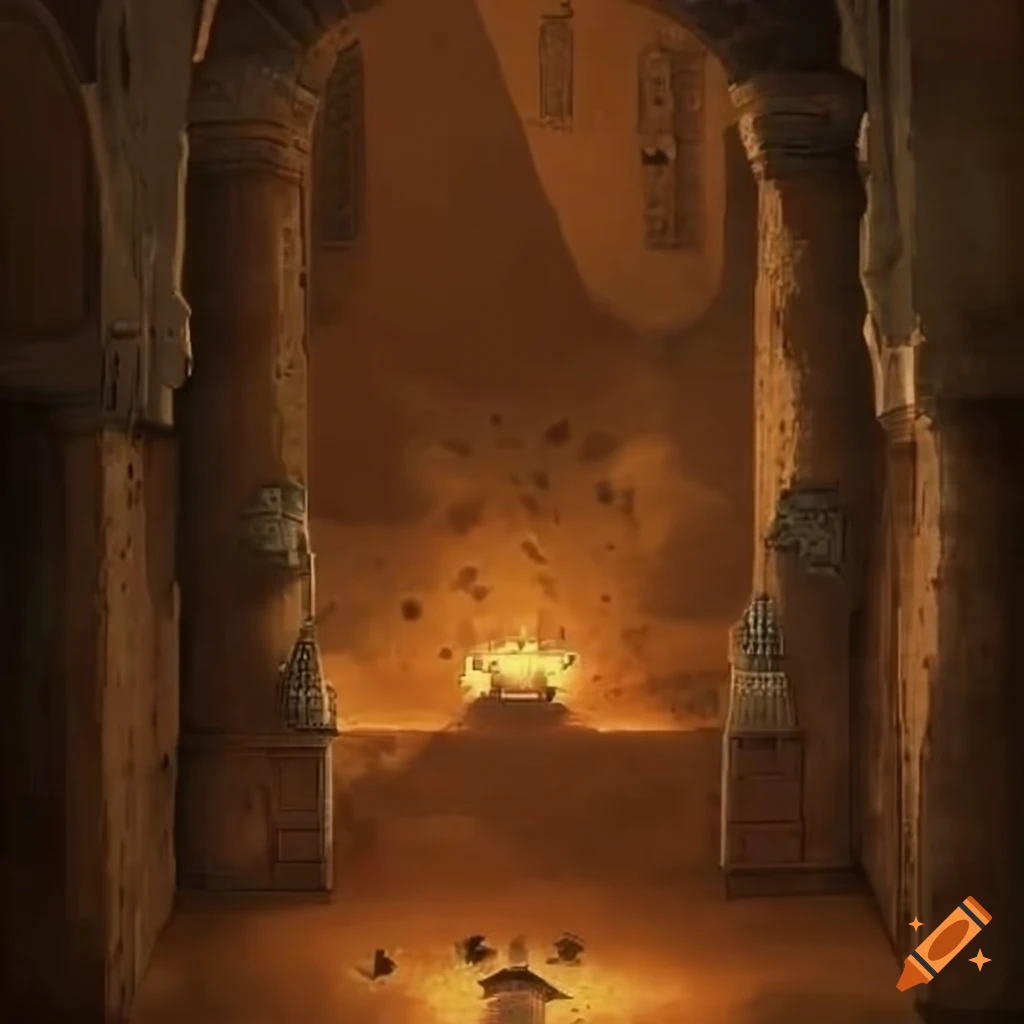 Detailed battle map of a castle in the desert on Craiyon