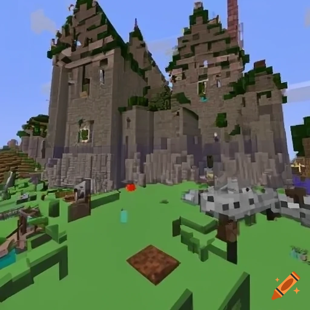 Minecraft adventure game on Craiyon