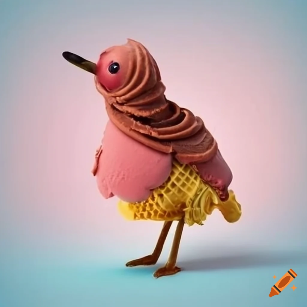 Cute turkish ice cream bird