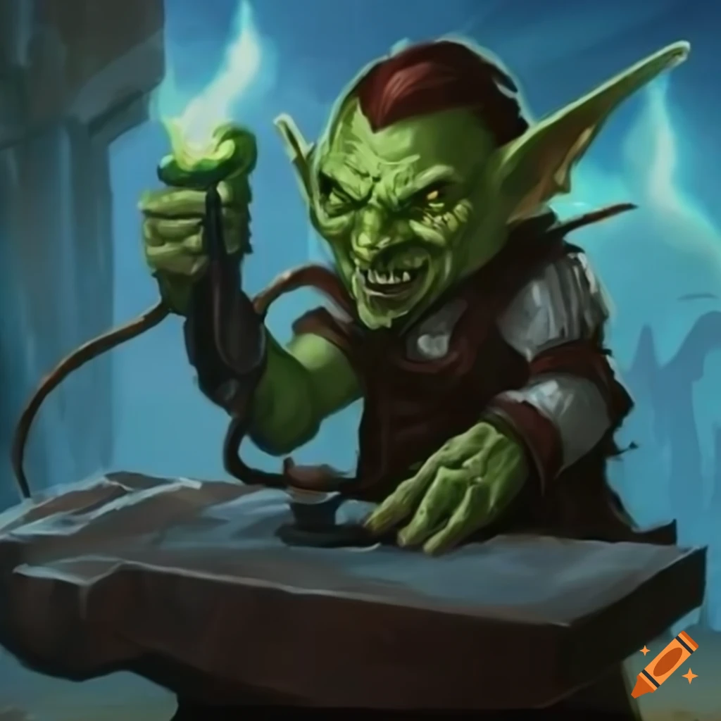 Mtg goblin engineers on complex rig on Craiyon