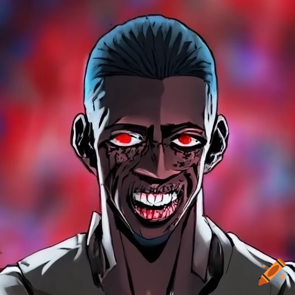 Digital art of dembélé in tokyo ghoul style