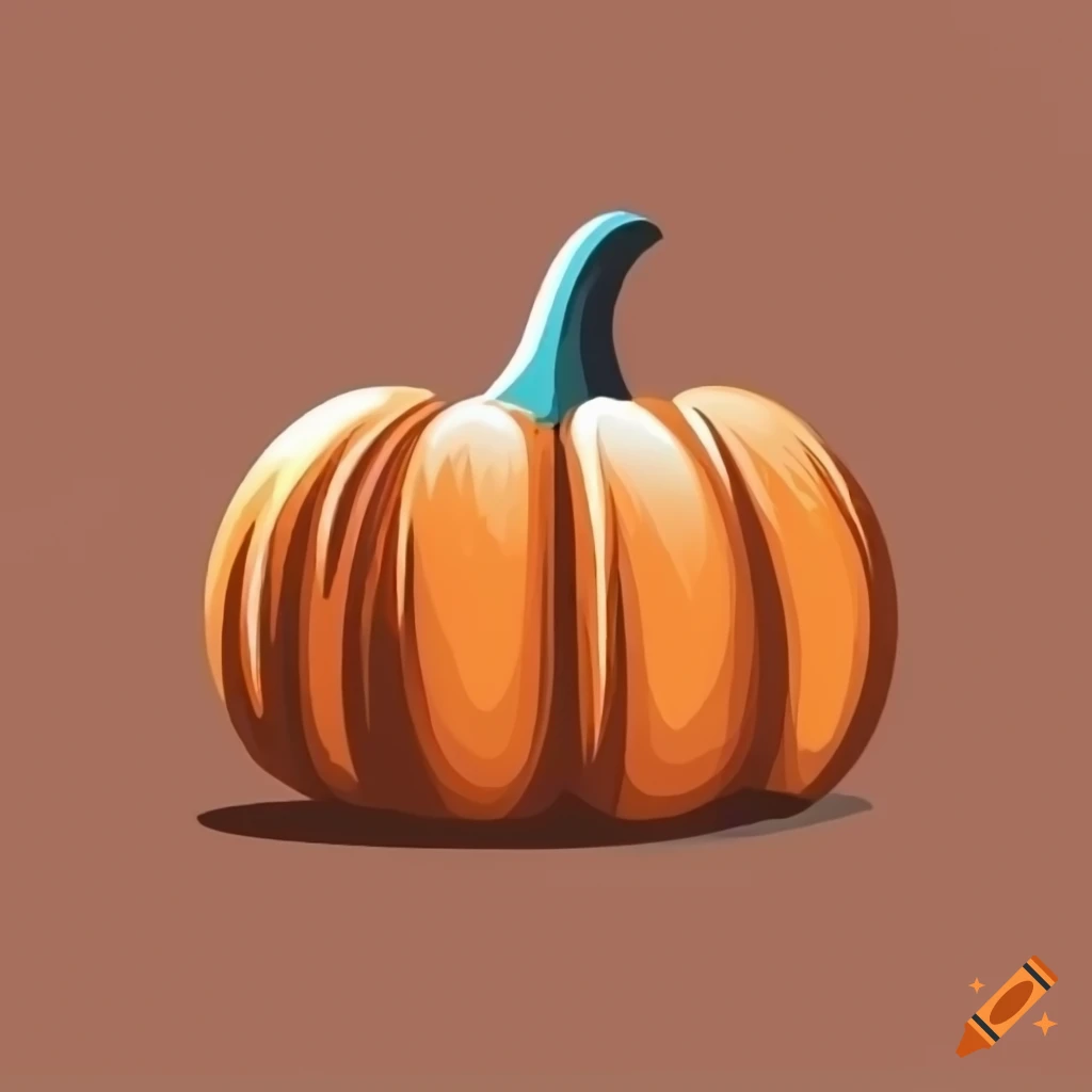 Side-view icon of a pumpkin on Craiyon