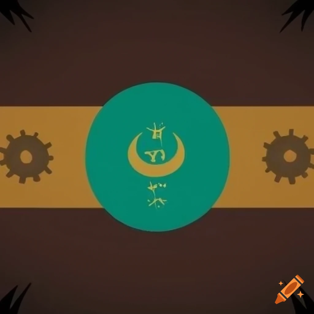 Steampunk eastern arabic islamic government flag on Craiyon