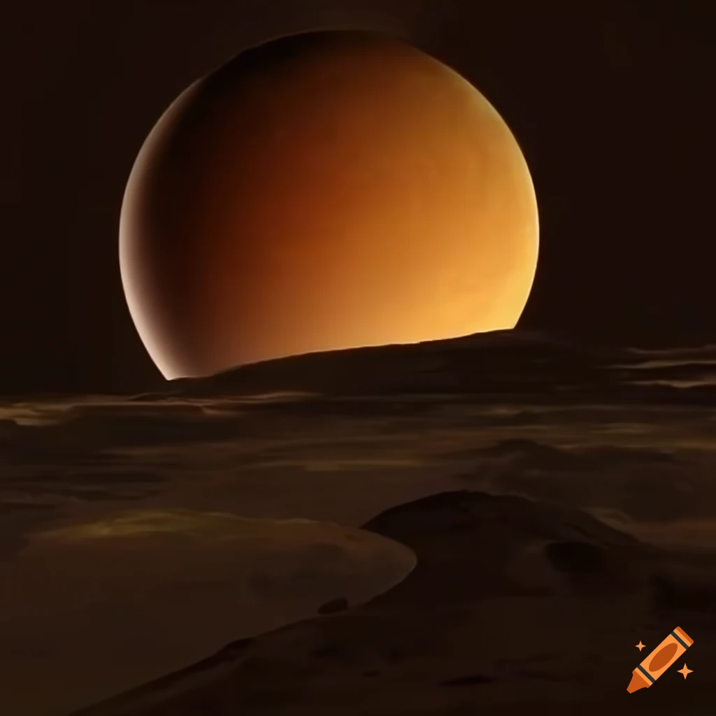 Landscape of the moon titan on Craiyon