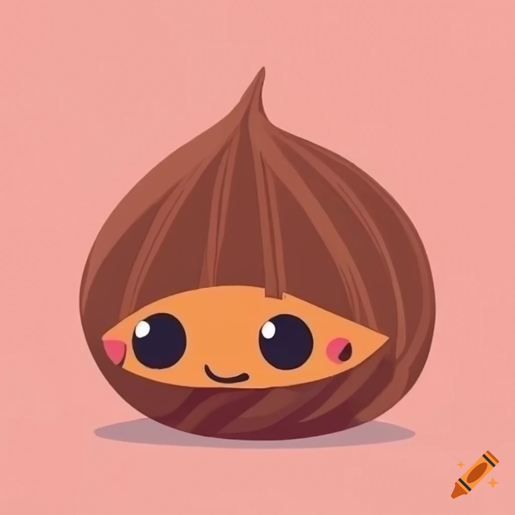 Cute chestnuts character illustration on Craiyon