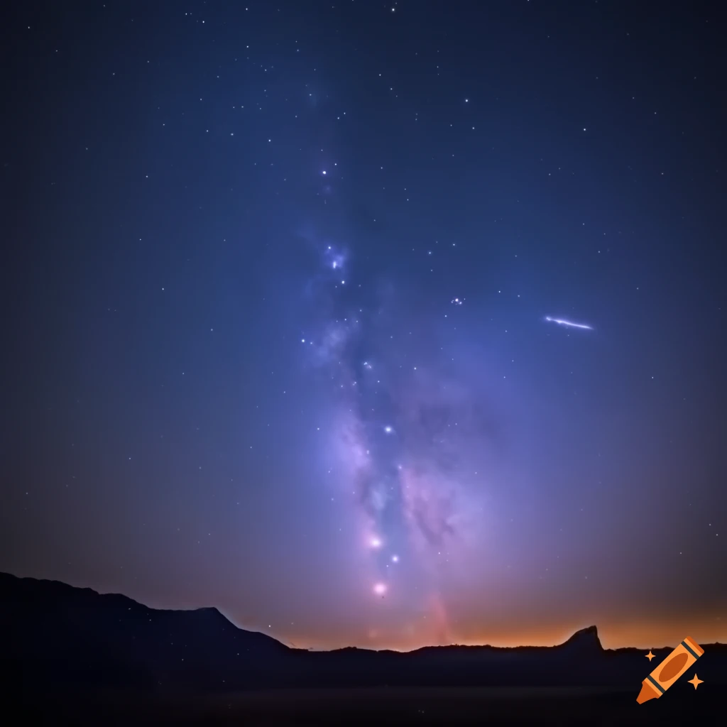 Abstract image of a unique starry sky on Craiyon