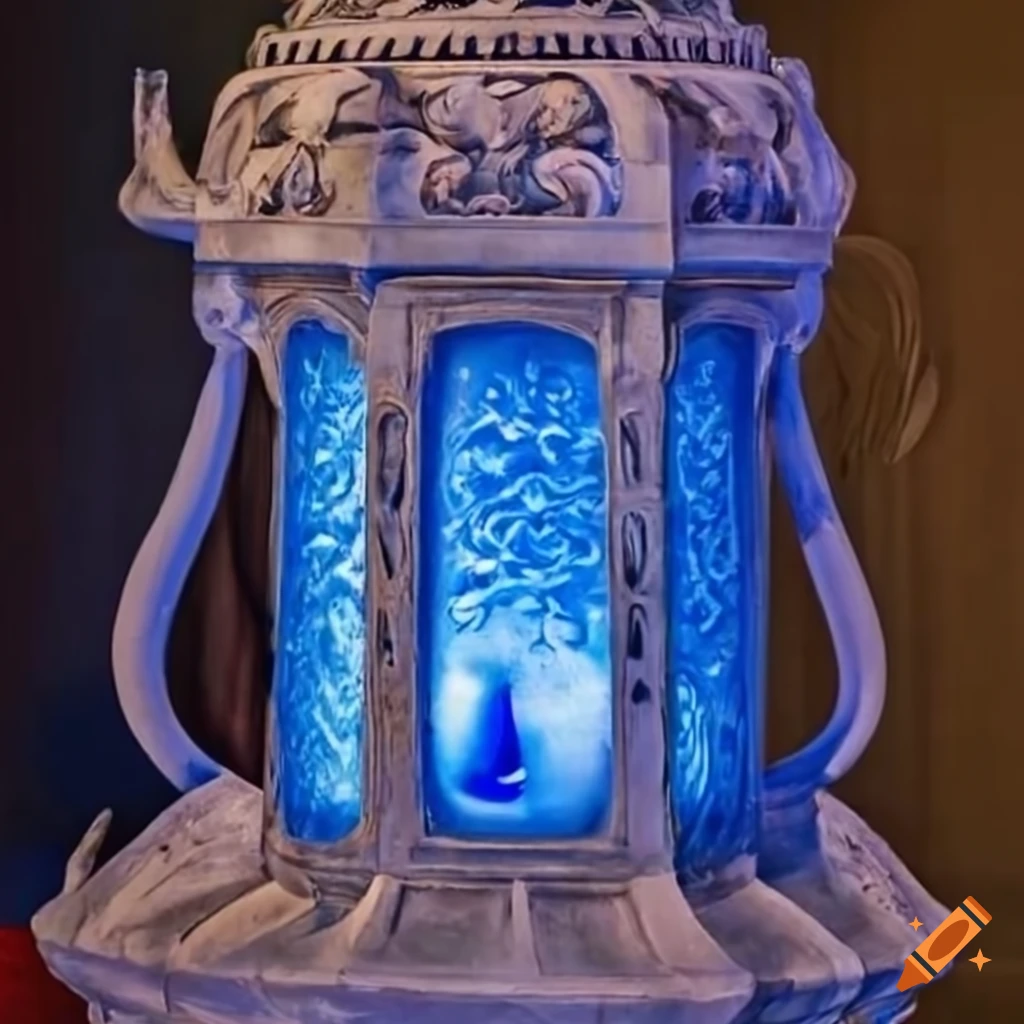 Blue flame lantern of greek mythology