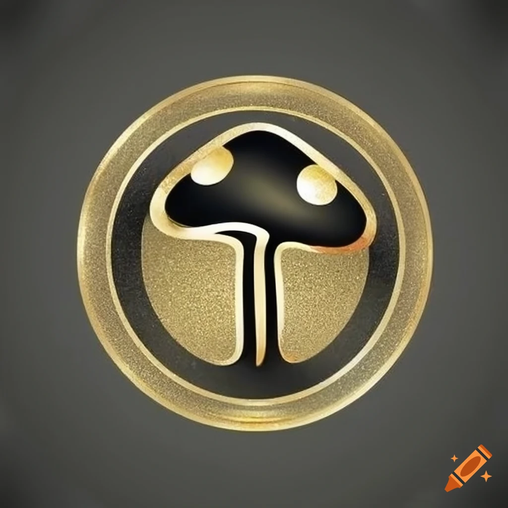 Dnd mushroom knight shield sword logo on Craiyon