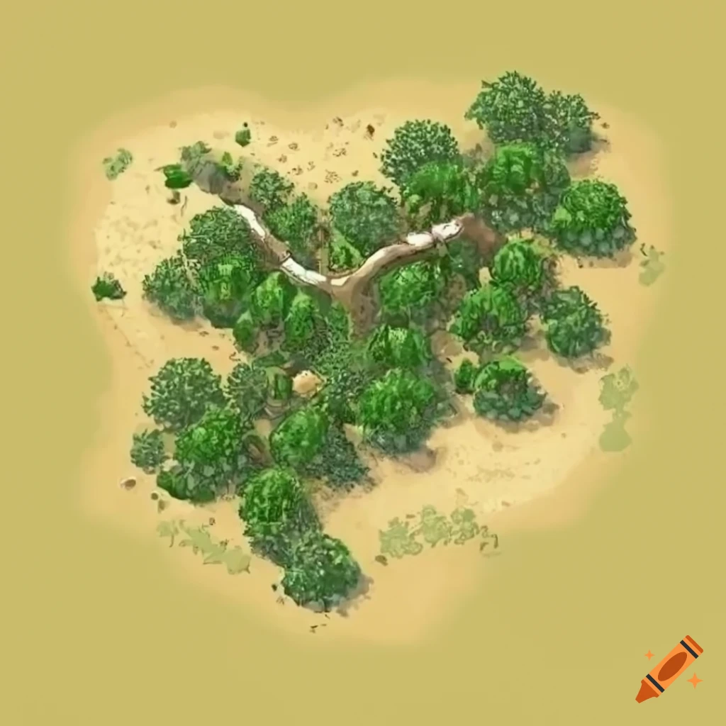 2d game level design of a mediterranean landscape on Craiyon