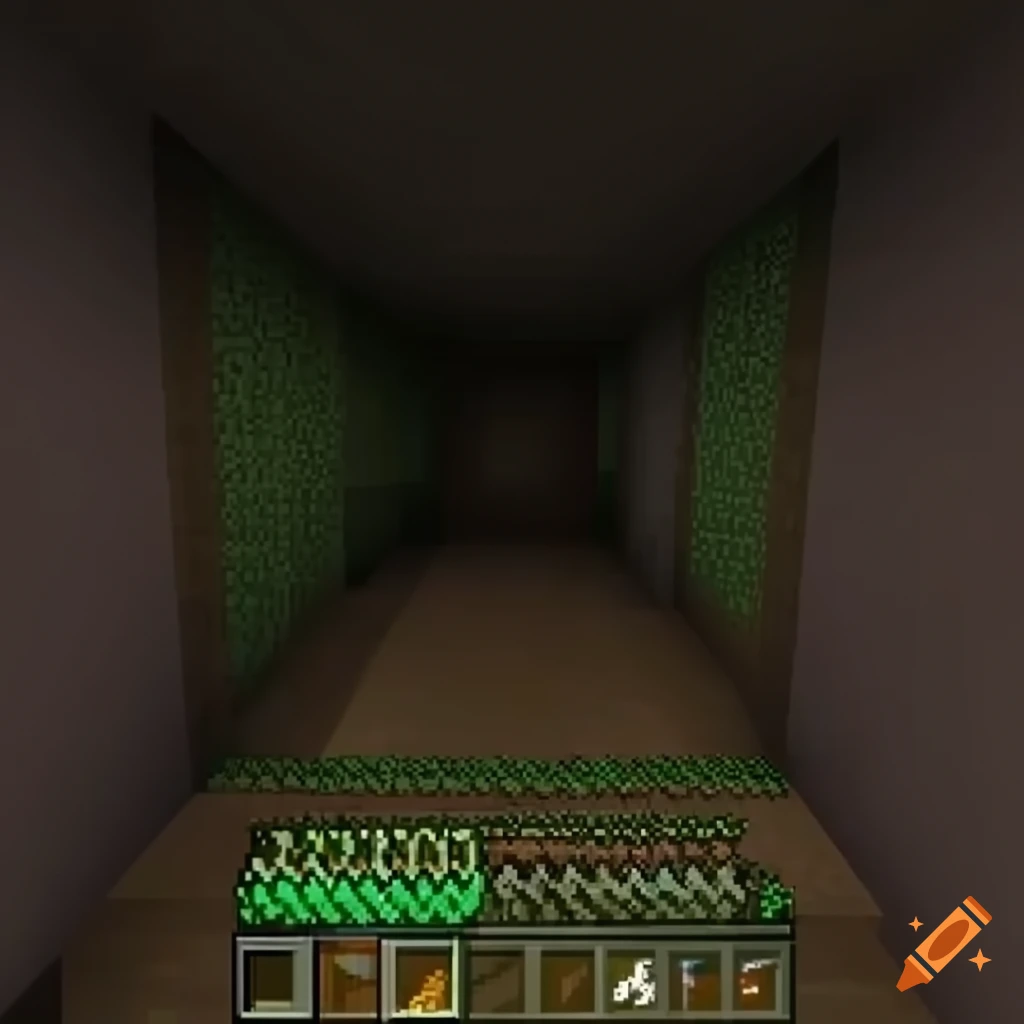 Creepy Minecraft Backrooms on Craiyon