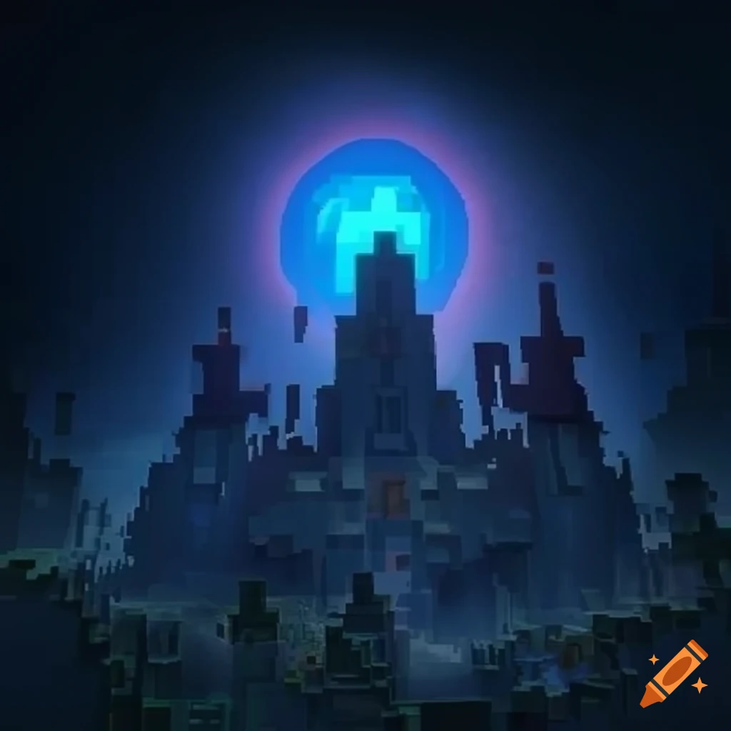 Screenshot of a magical minecraft world