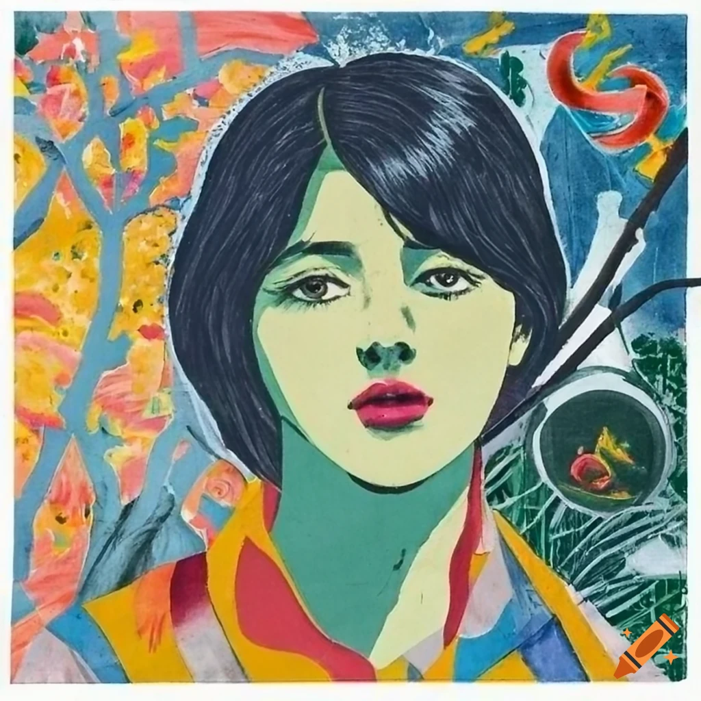 Vintage-inspired propaganda poster with a girl robot from dr. slump in ...