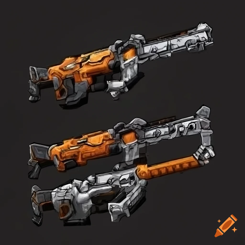 Borderlands modular weapon concept art
