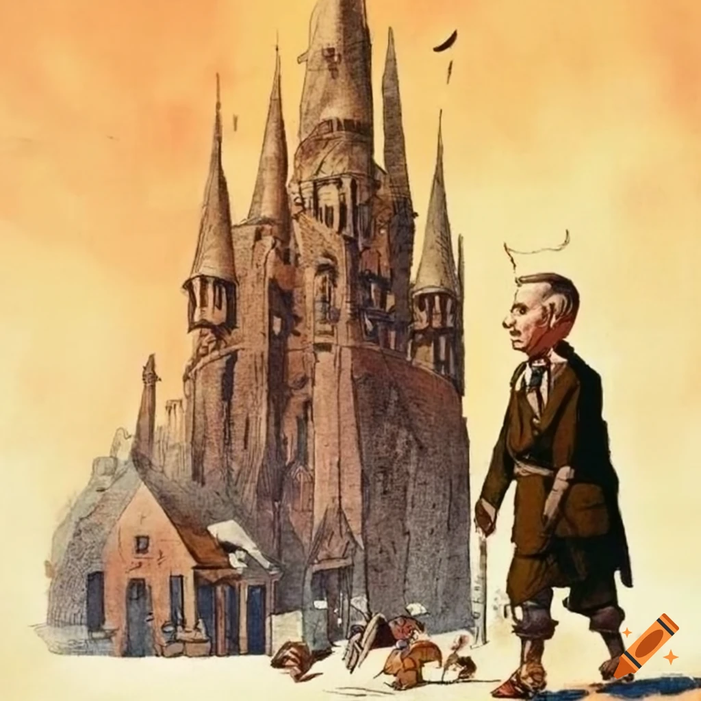 Illustration of a wizard wizardry scene