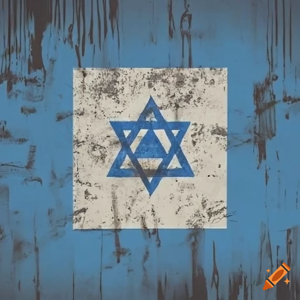 Distressed israel flag design