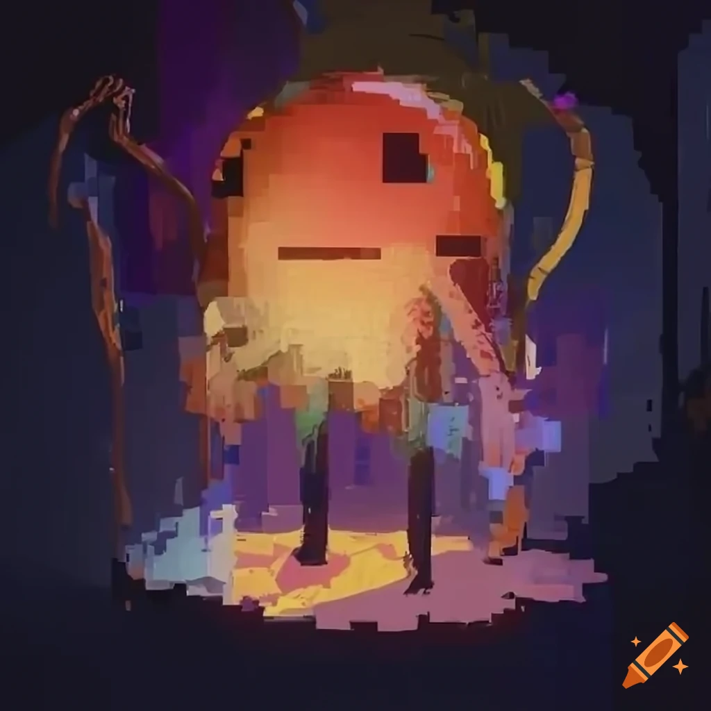 Disco-inspired pac-man ghost artwork