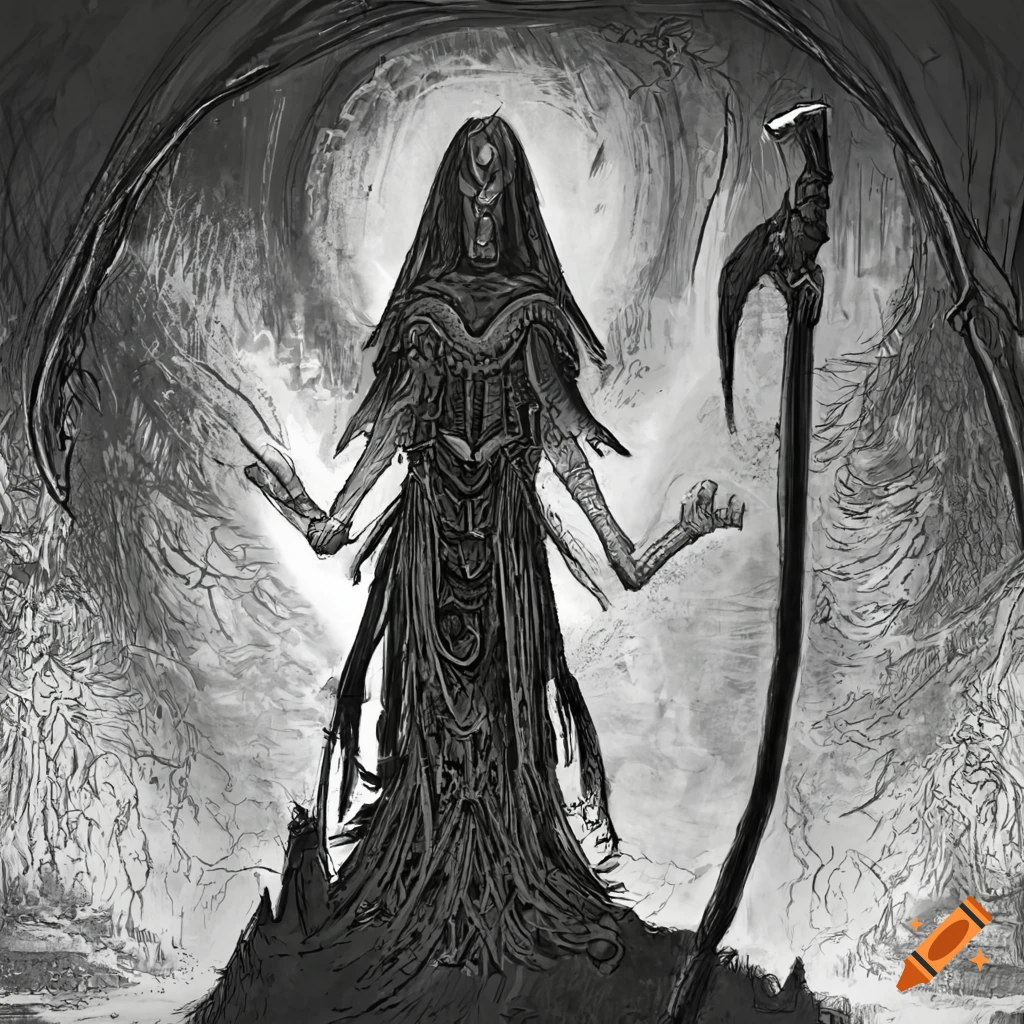 Illustration of Lahurati, the Elamite Deity of the Underworld on Craiyon