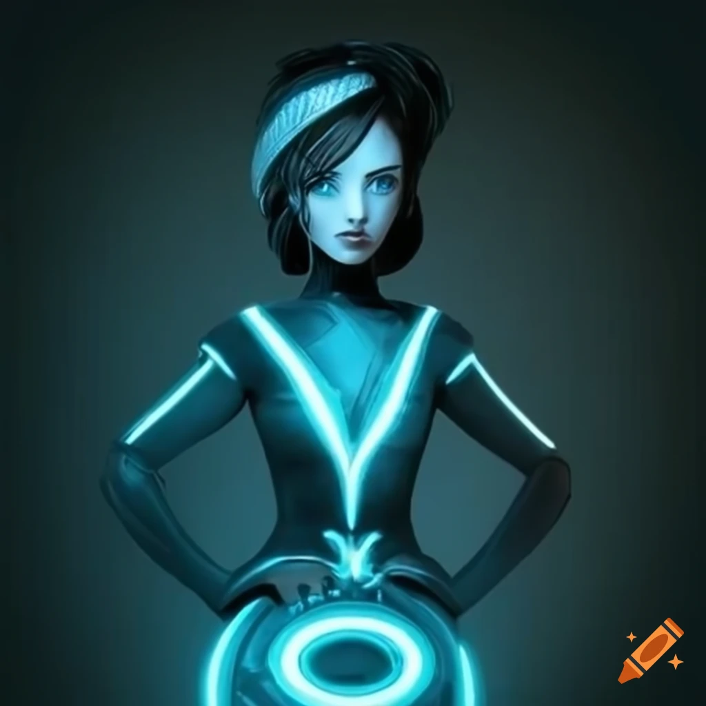 Tron-themed alice in wonderland artwork
