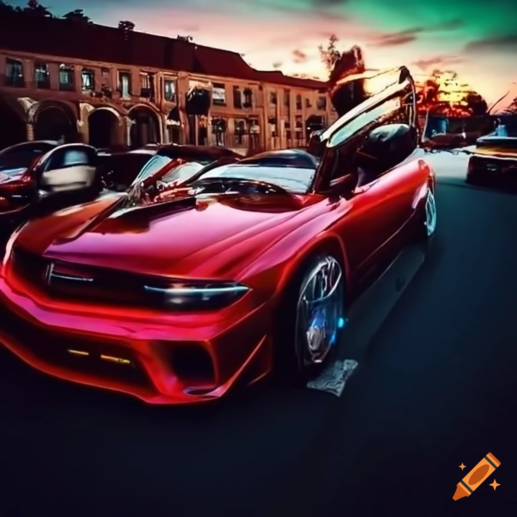 Car meet event on Craiyon