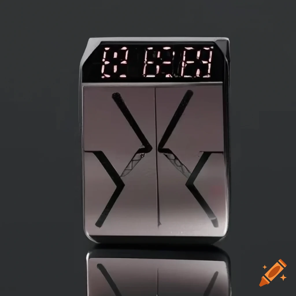 Black background with a 14 segment display showing numbers and letters