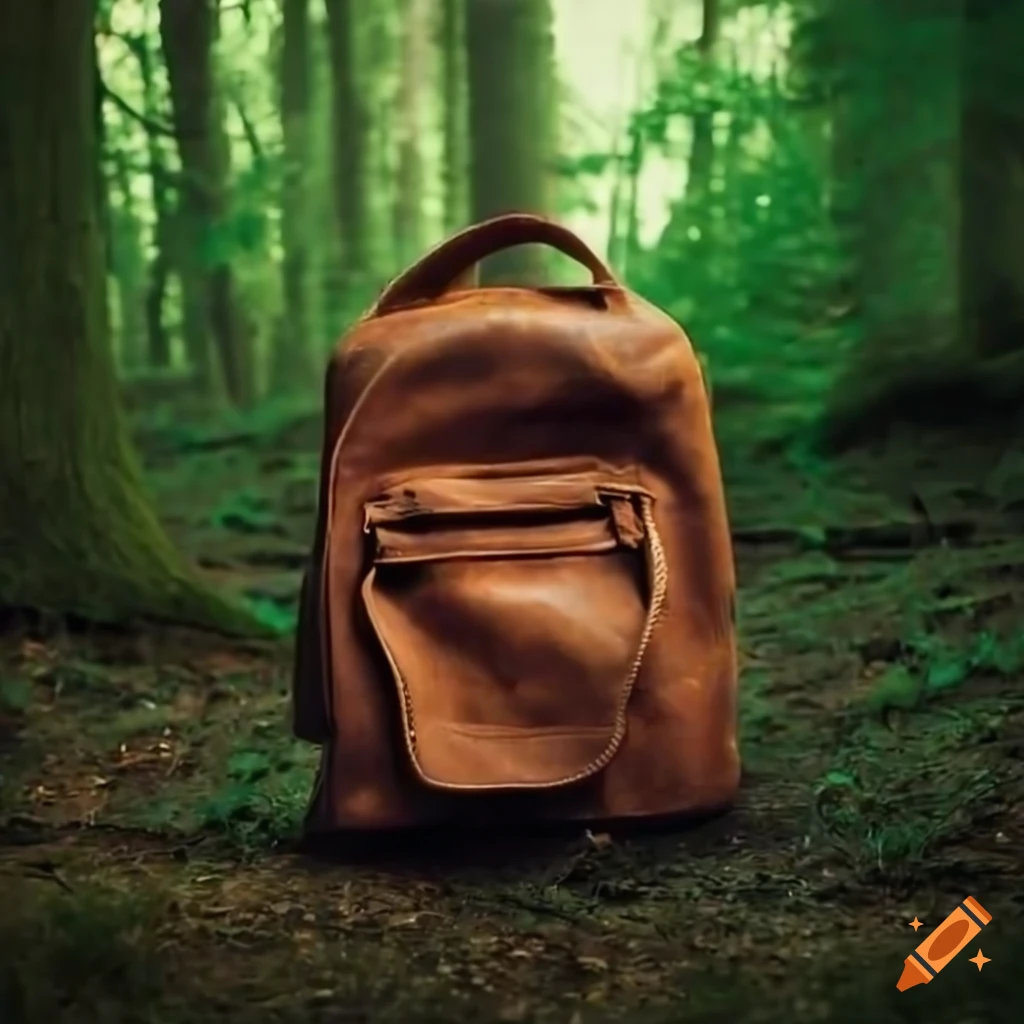 Mochila ecológica en un bosque on Craiyon