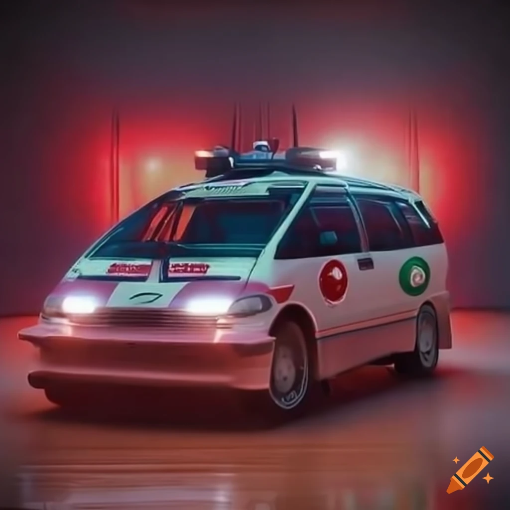 Rally car with ghostbusters design and bull bars on Craiyon