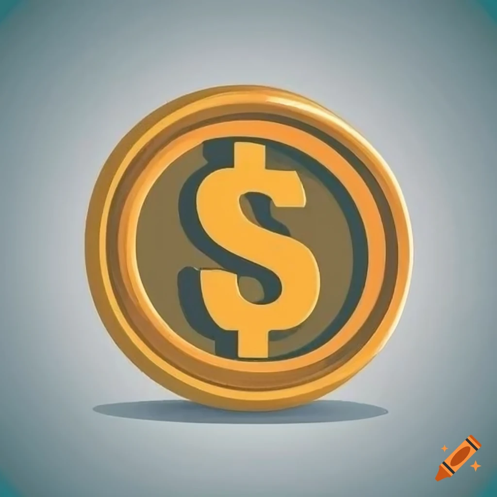 P symbol coin on Craiyon