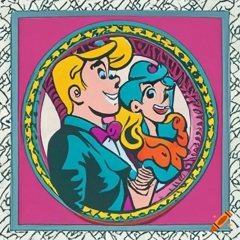 Vibrant illustration inspired by 60s archie comics and jaime hernandez
