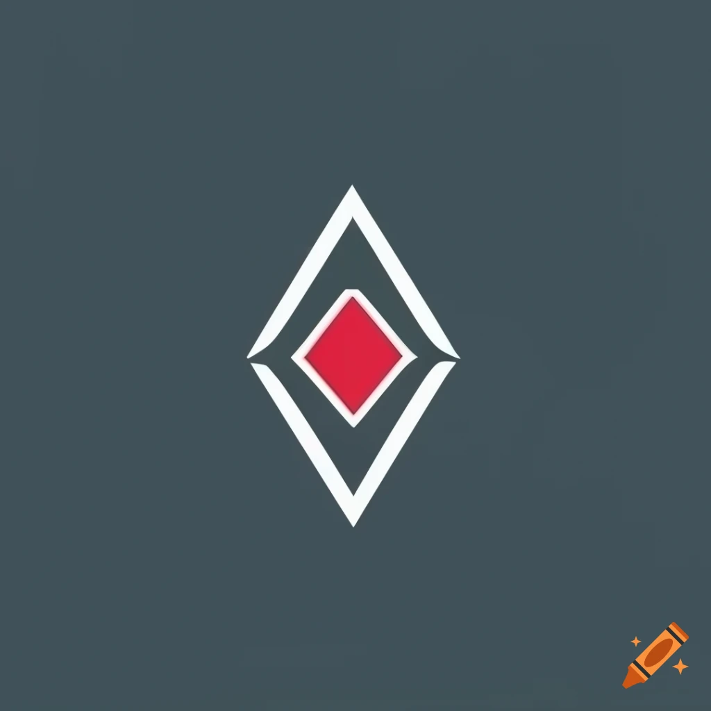 Burning rhombus logo design on Craiyon