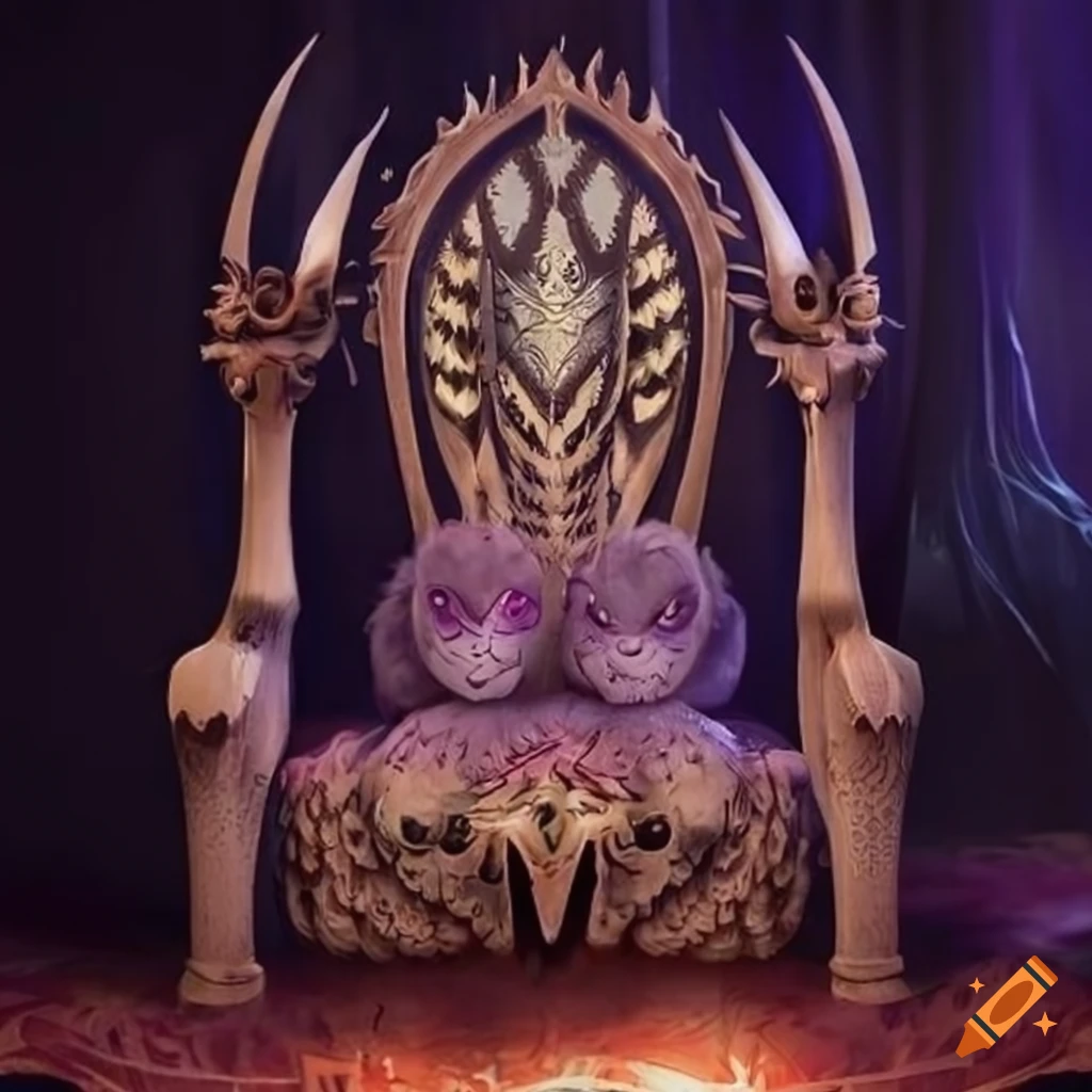 Themed owl throne on Craiyon