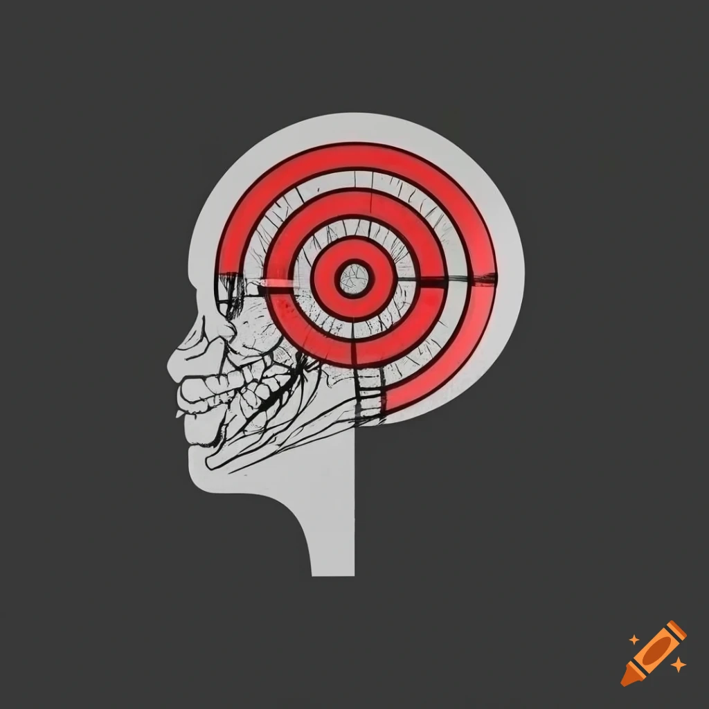 Icon of a red target on a human head