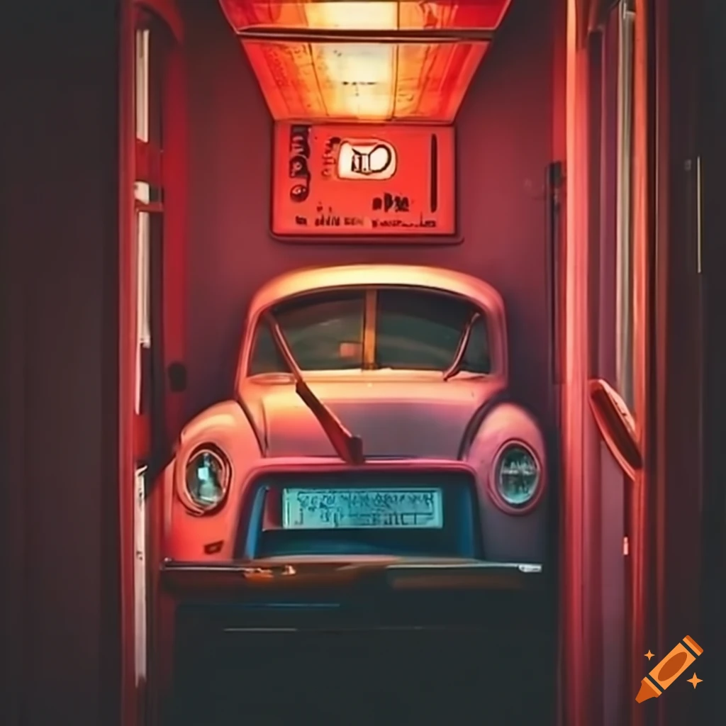 Car transformed into a telephone box