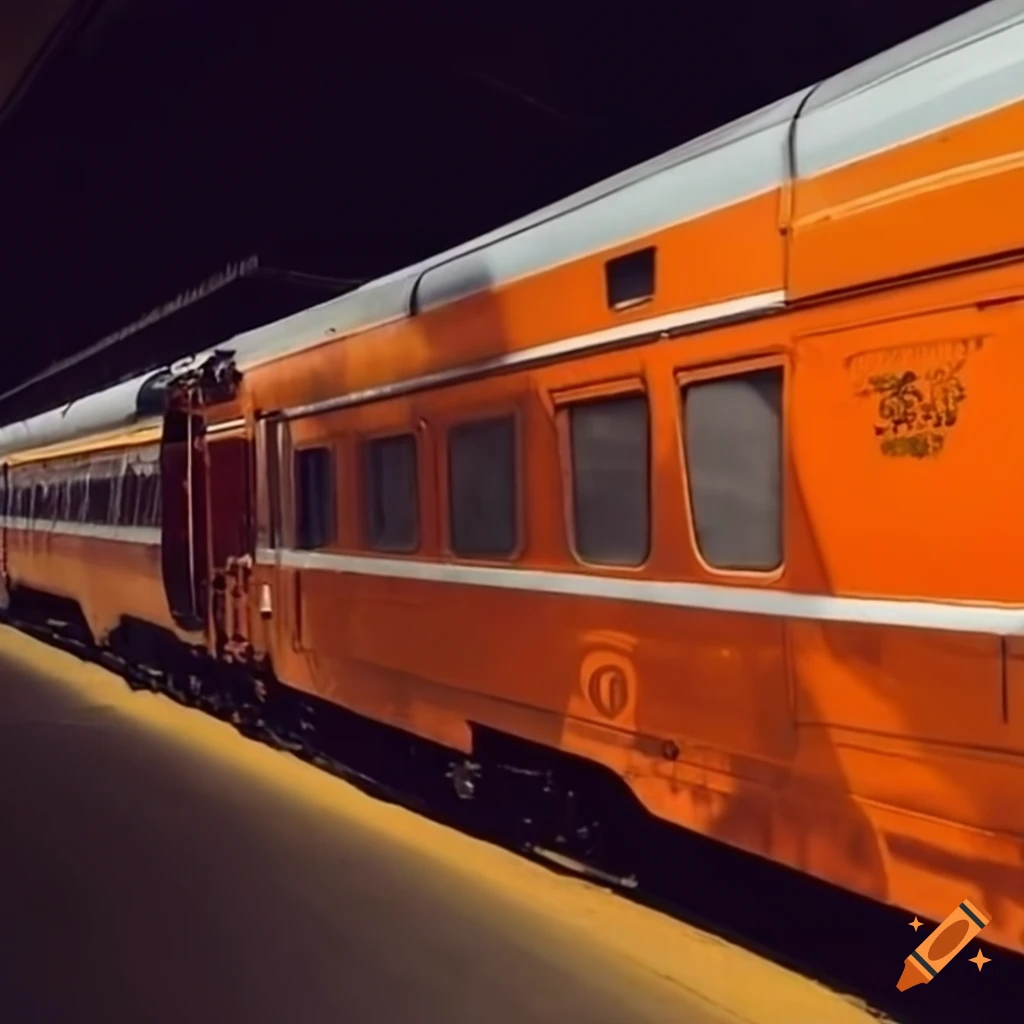 Orange paradise express train of love on Craiyon