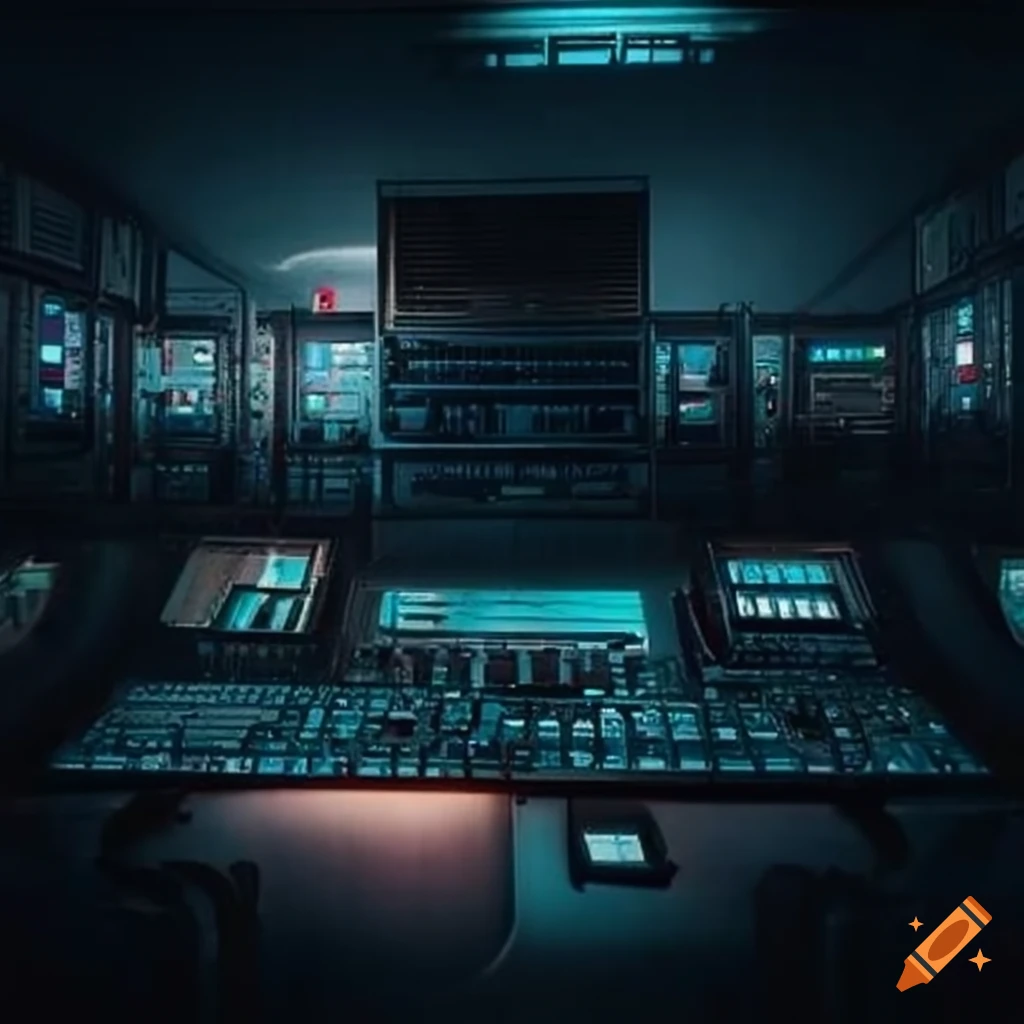 Abandoned computer control room