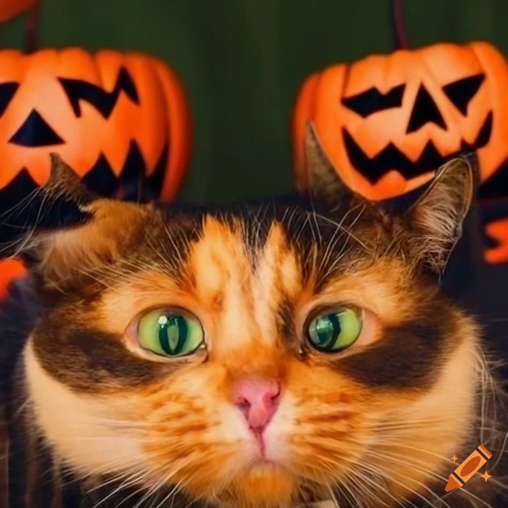 Halloween cats on Craiyon