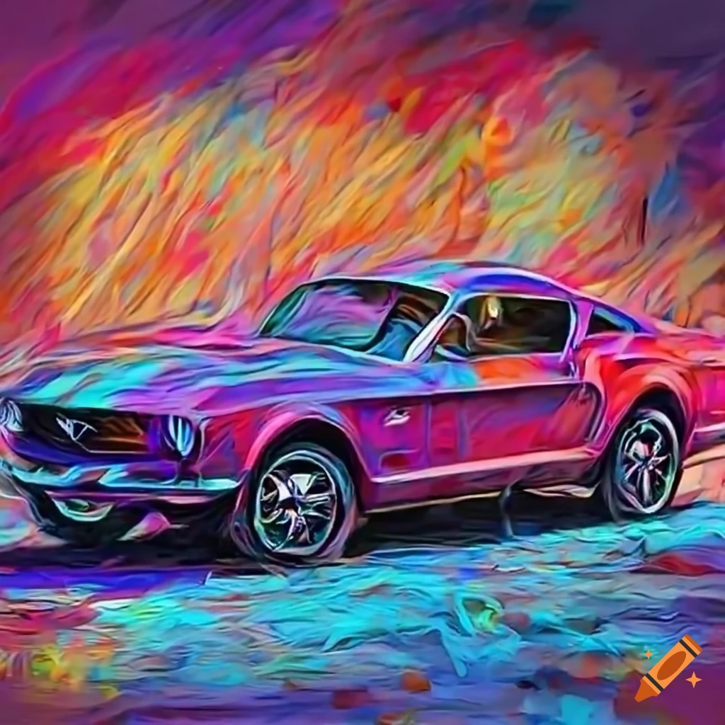 Luxury ford mustang car