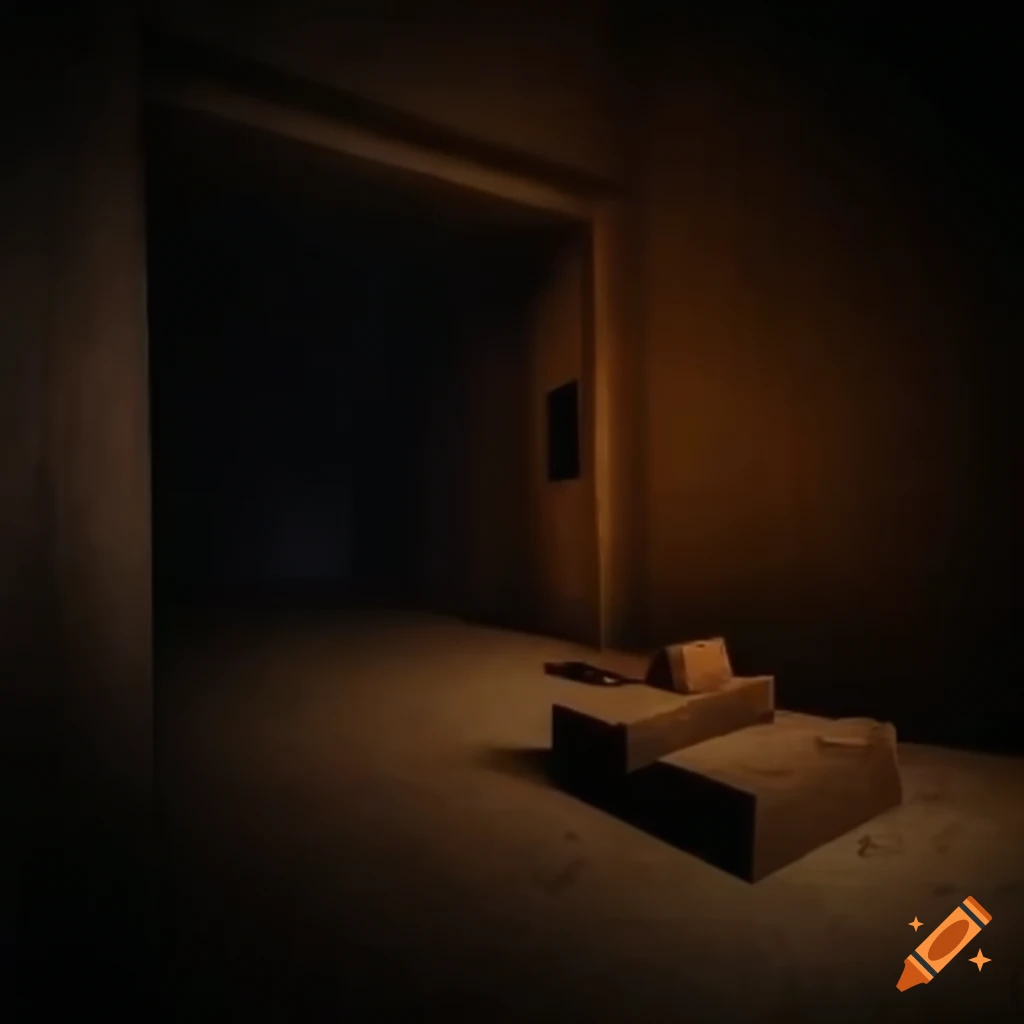 Abstract digital art of blocky world remains