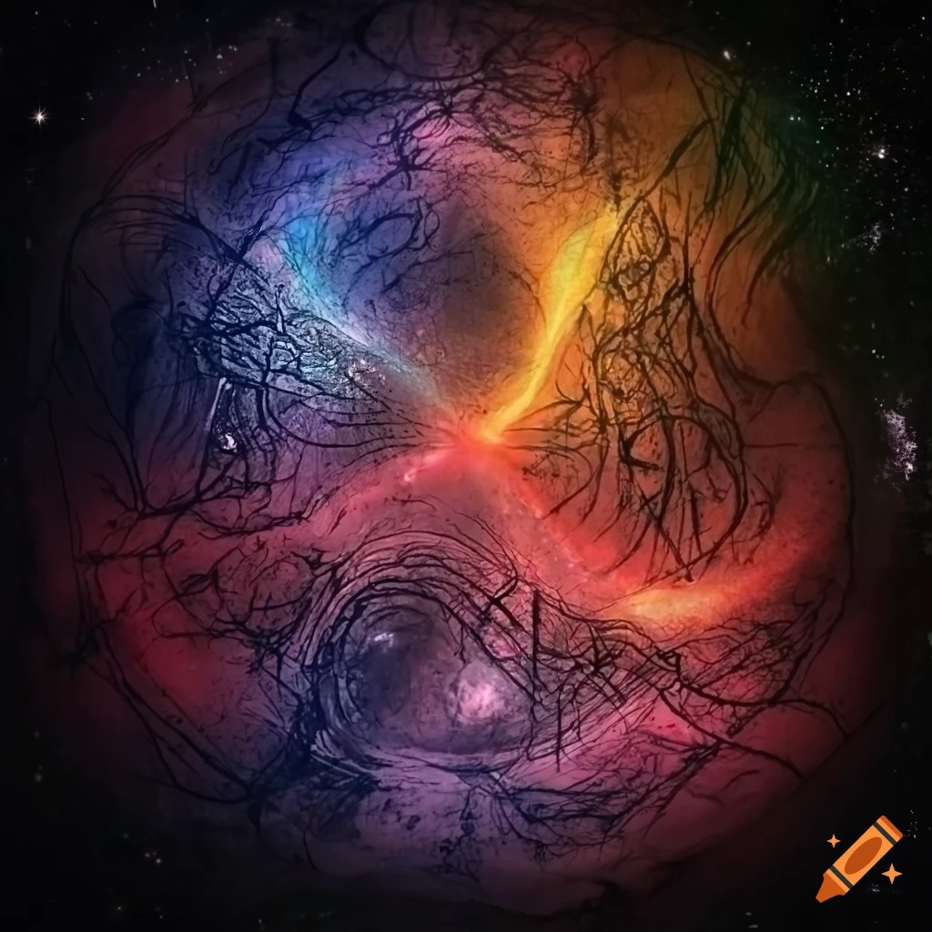 Abstract collage drawing inspired by TS Eliot's words on Craiyon