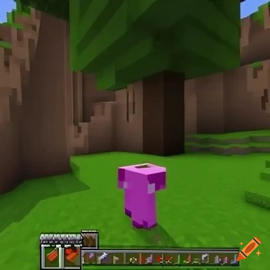 Screenshot of Minecraft gameplay on Craiyon
