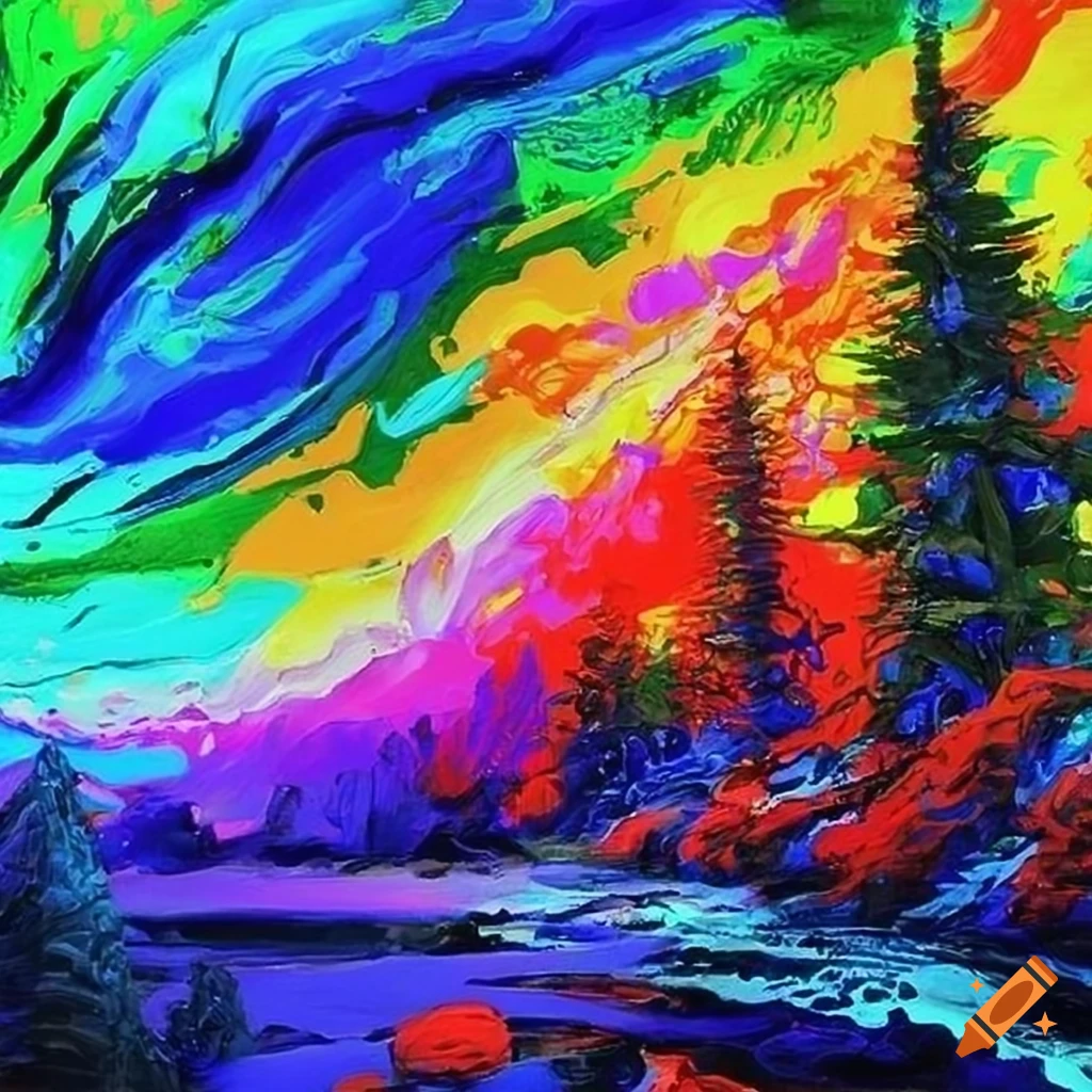 5d psychedelic mountain landscape on Craiyon