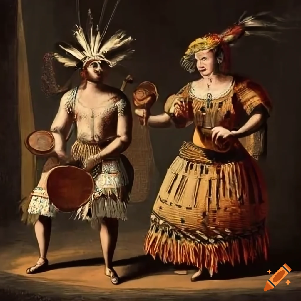 16th century style depiction of a multicultural music party on Craiyon