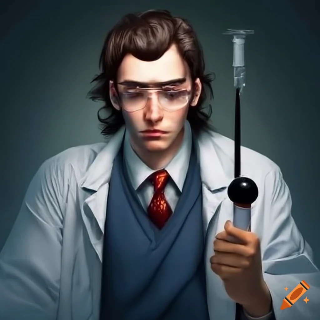 Portrait of a male scientist on Craiyon