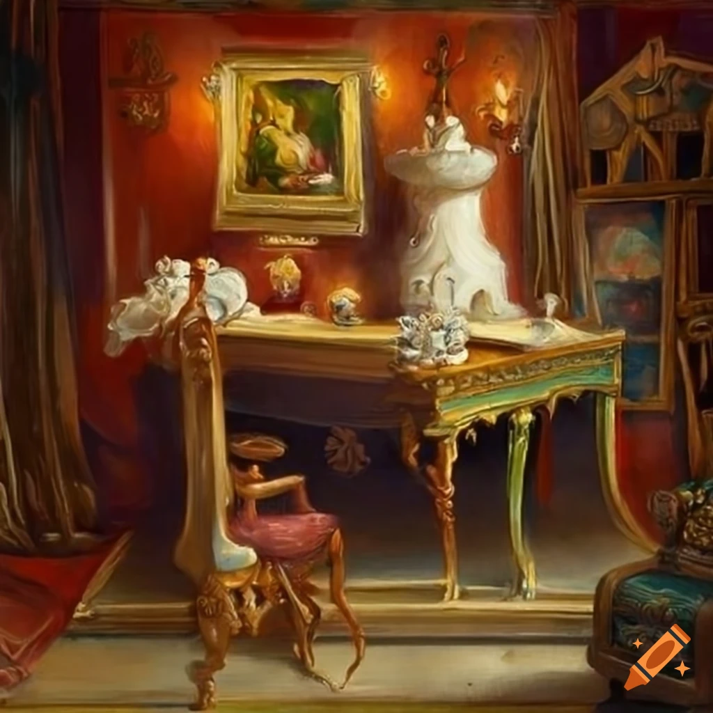 Fine art painting of magical objects