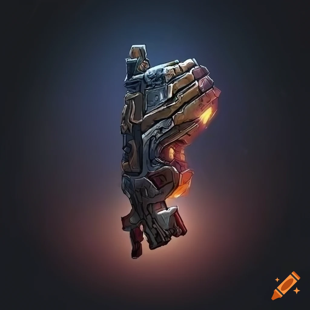 Highly-detailed concept art of futuristic weapons on Craiyon