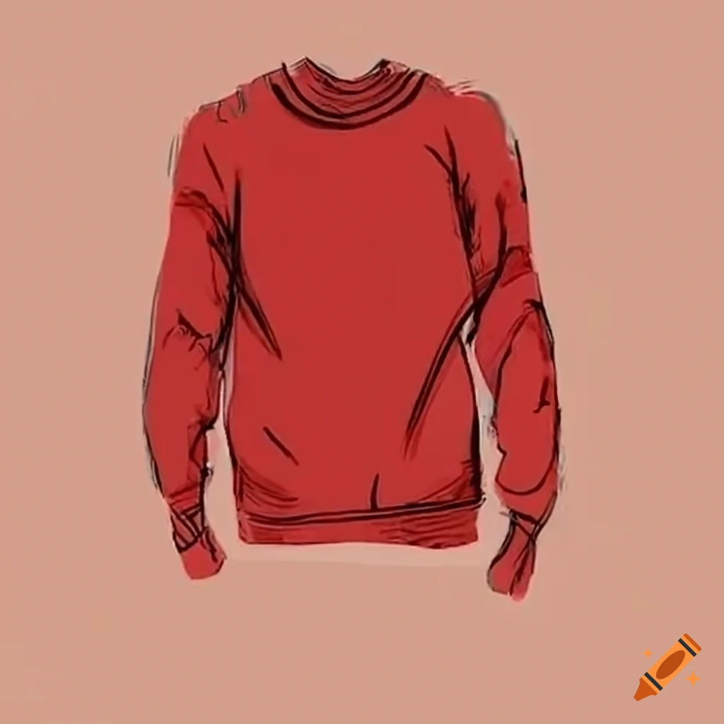 Close-up of a red pullover sleeve